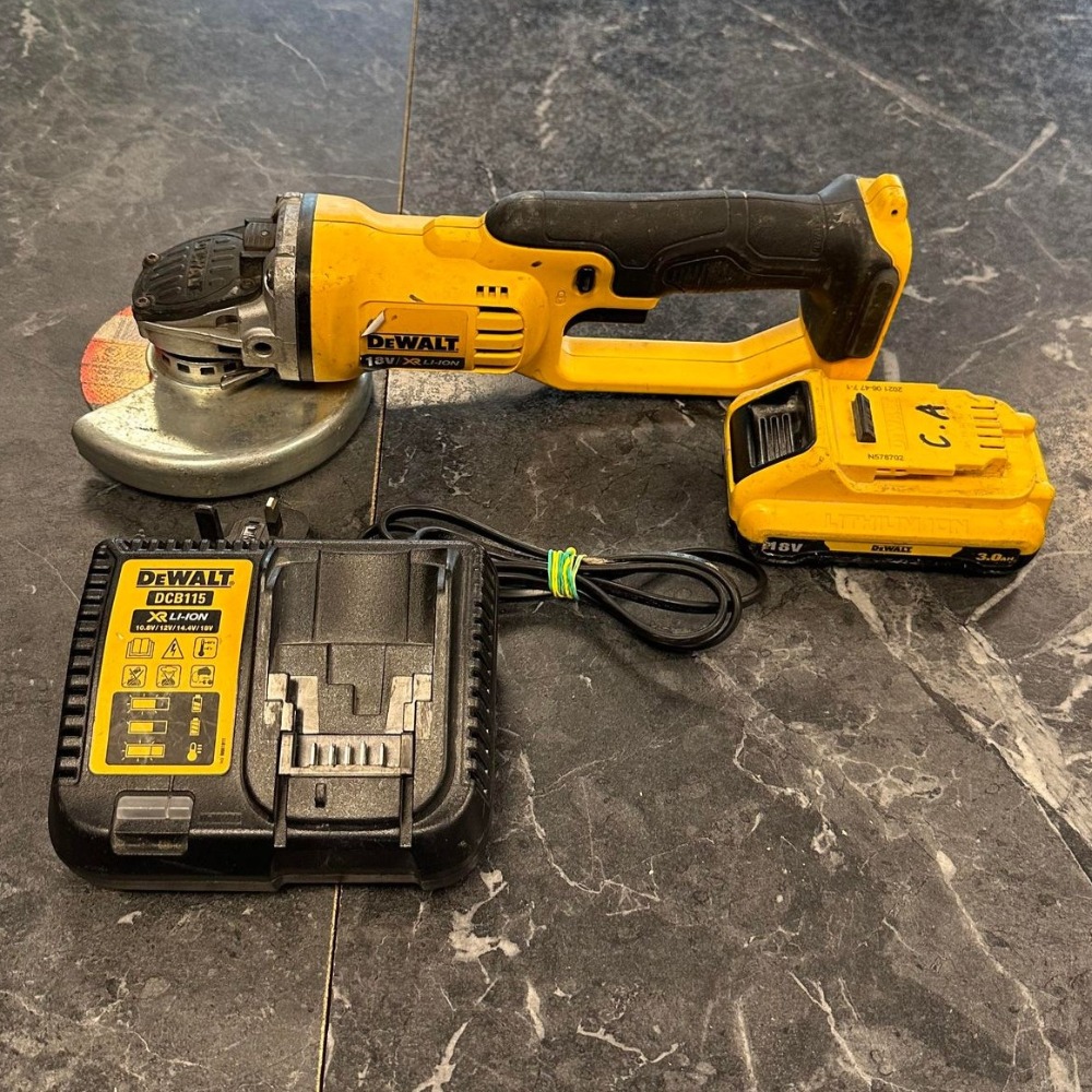 Pre-owned Dewalt DCG412 18V Cordless Angle Grinder With Battery ...